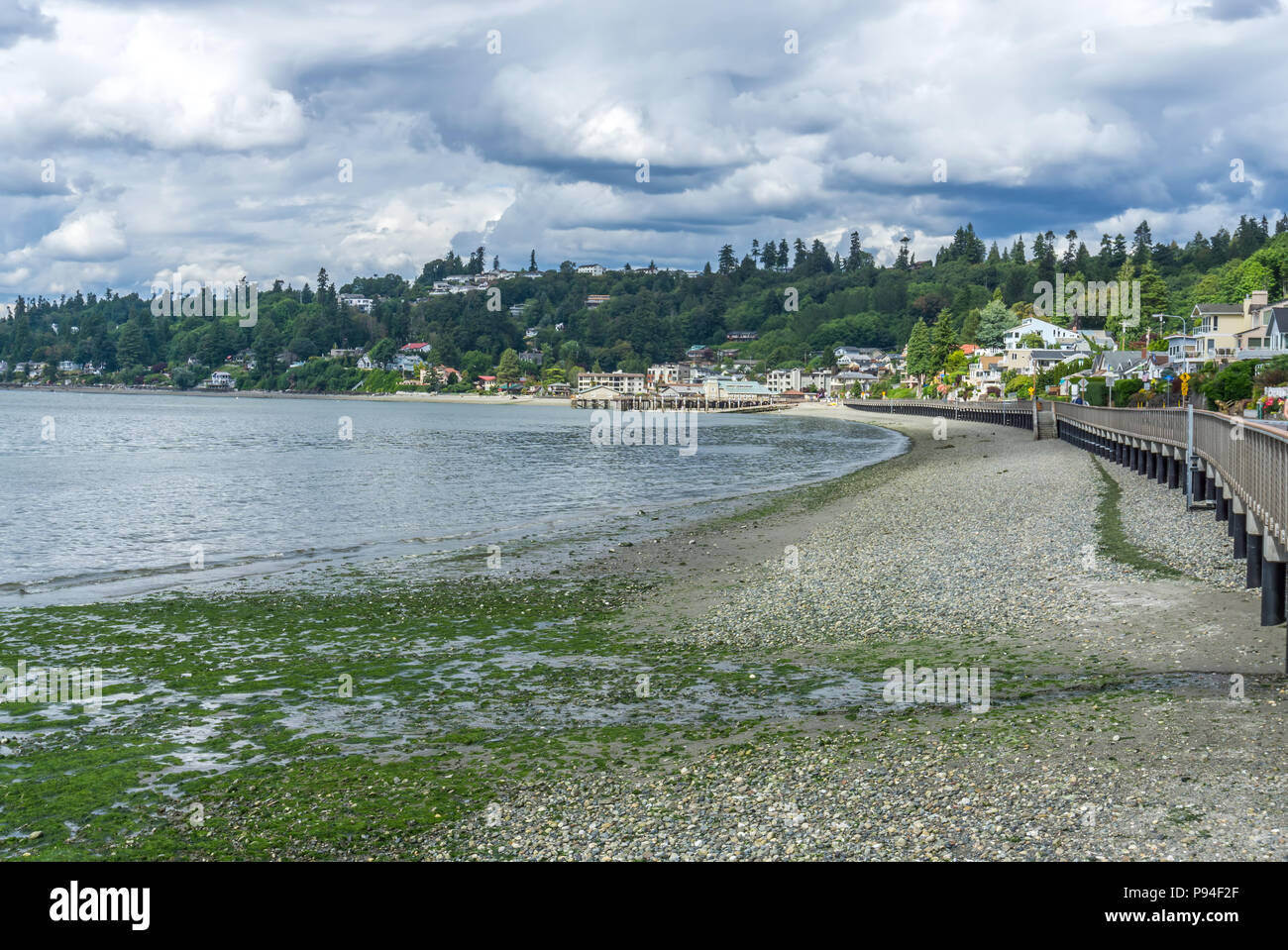 A view of the shoreline of Redondo Beach, Washington Stock Photo - Alamy