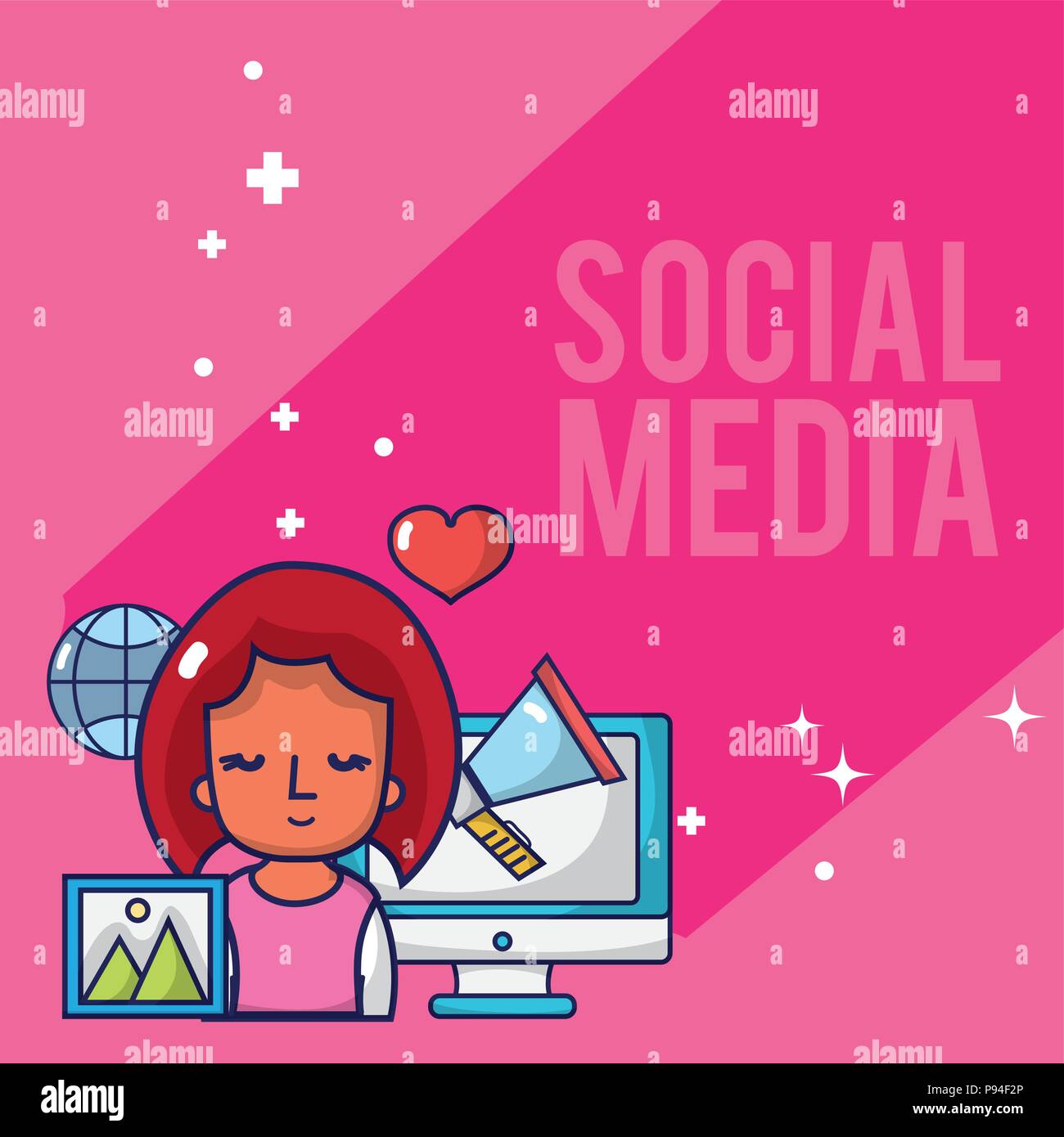 Girl socializing Stock Vector Images - Alamy