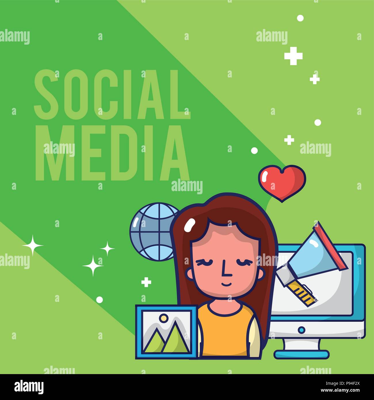 Social media cartoons Stock Vector Image & Art - Alamy