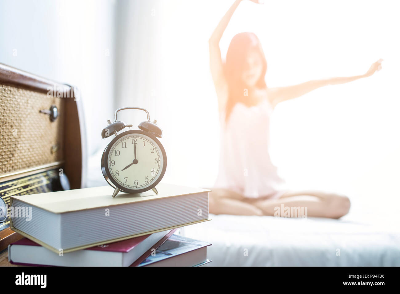 Waking up happy concept hi-res stock photography and images - Alamy