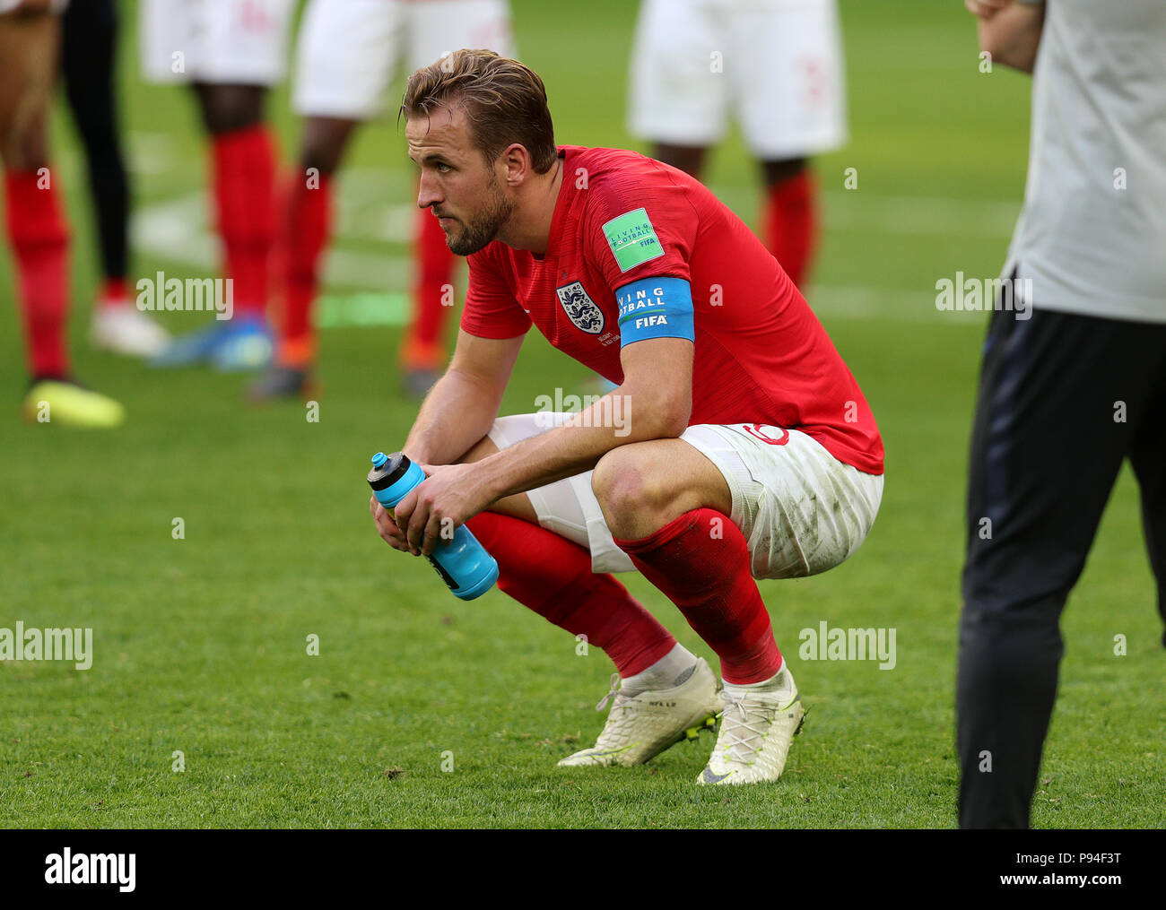 England's Harry Kane looks dejected after the FIFA World Cup third ...