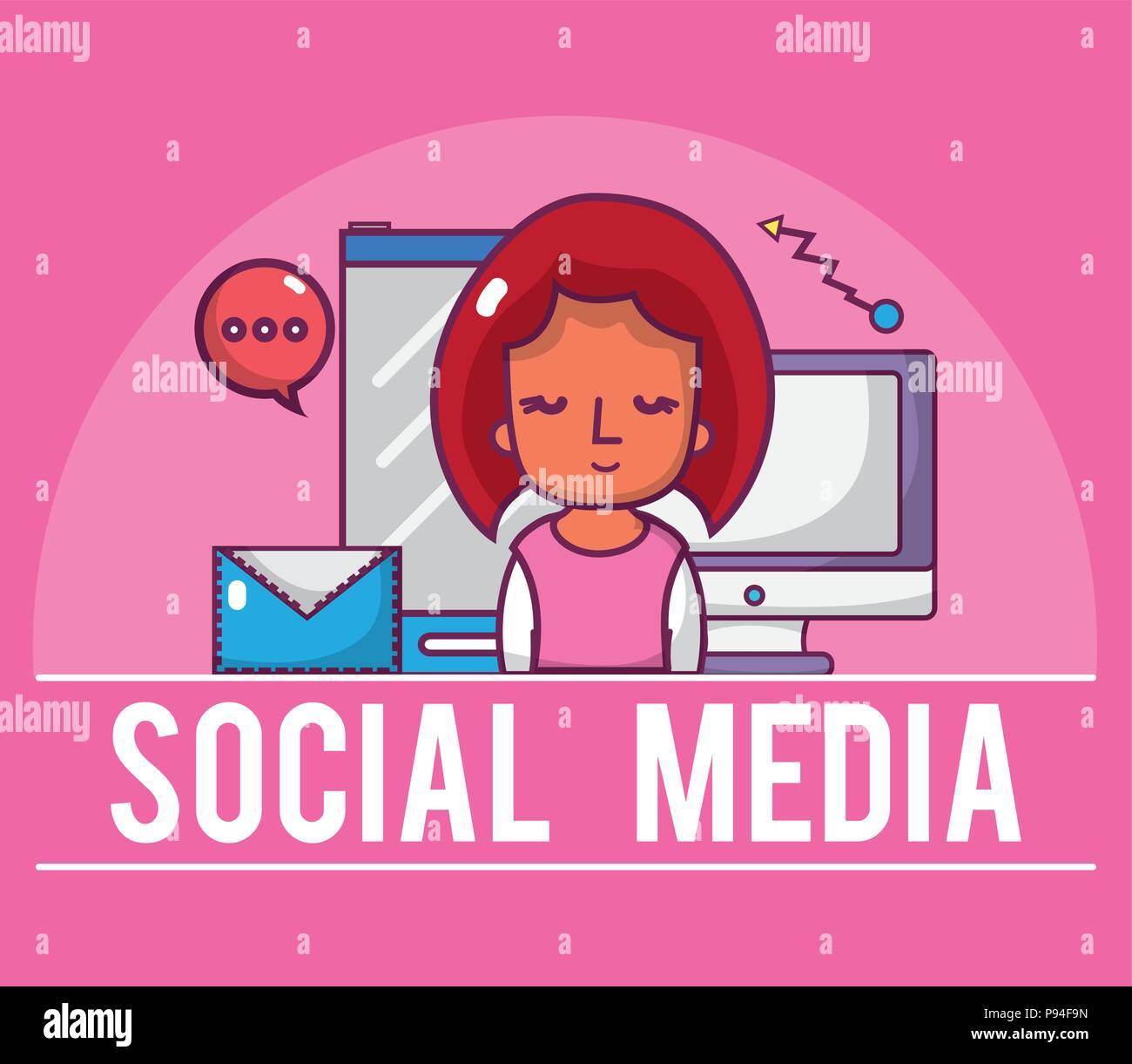 Social media cartoons concept Stock Vector Image & Art - Alamy
