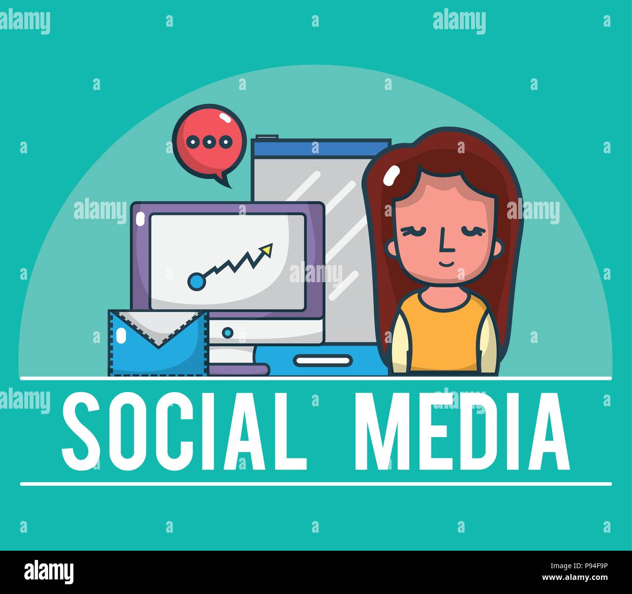 Social media cartoons concept Stock Vector Image & Art - Alamy