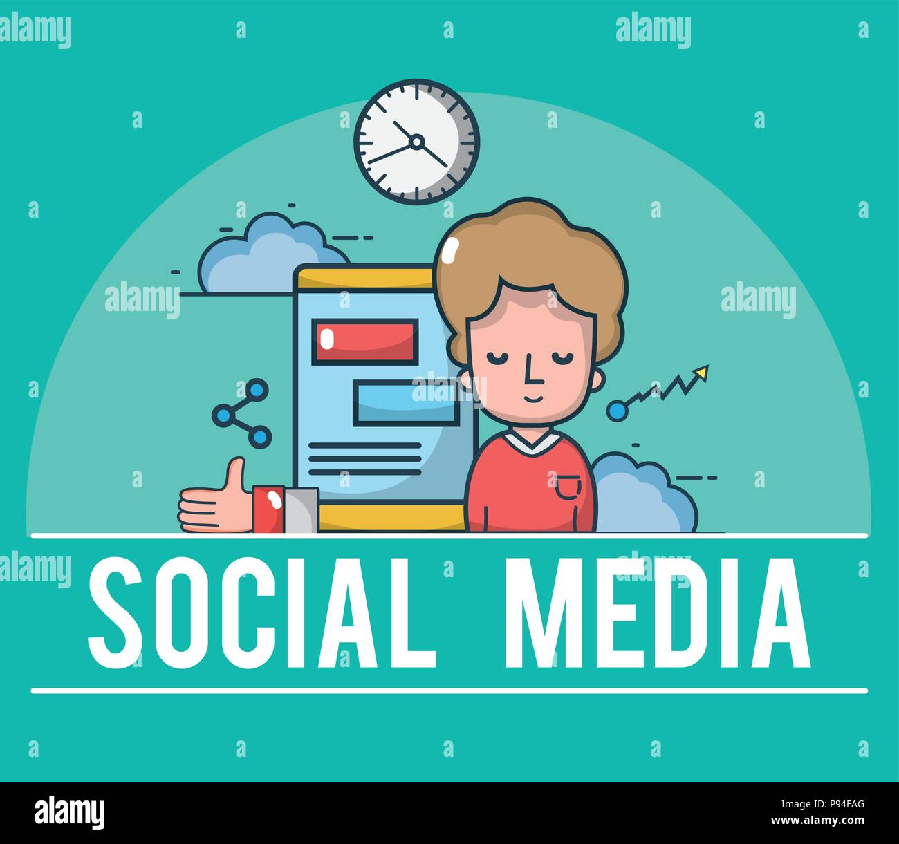 Social media cartoons concept Stock Vector Image & Art - Alamy