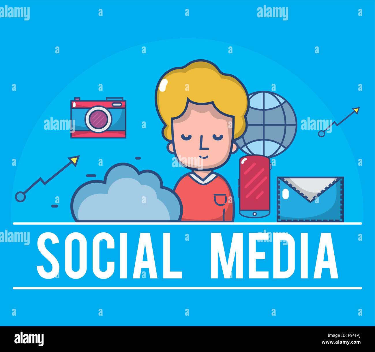 Social media cartoons concept Stock Vector Image & Art - Alamy