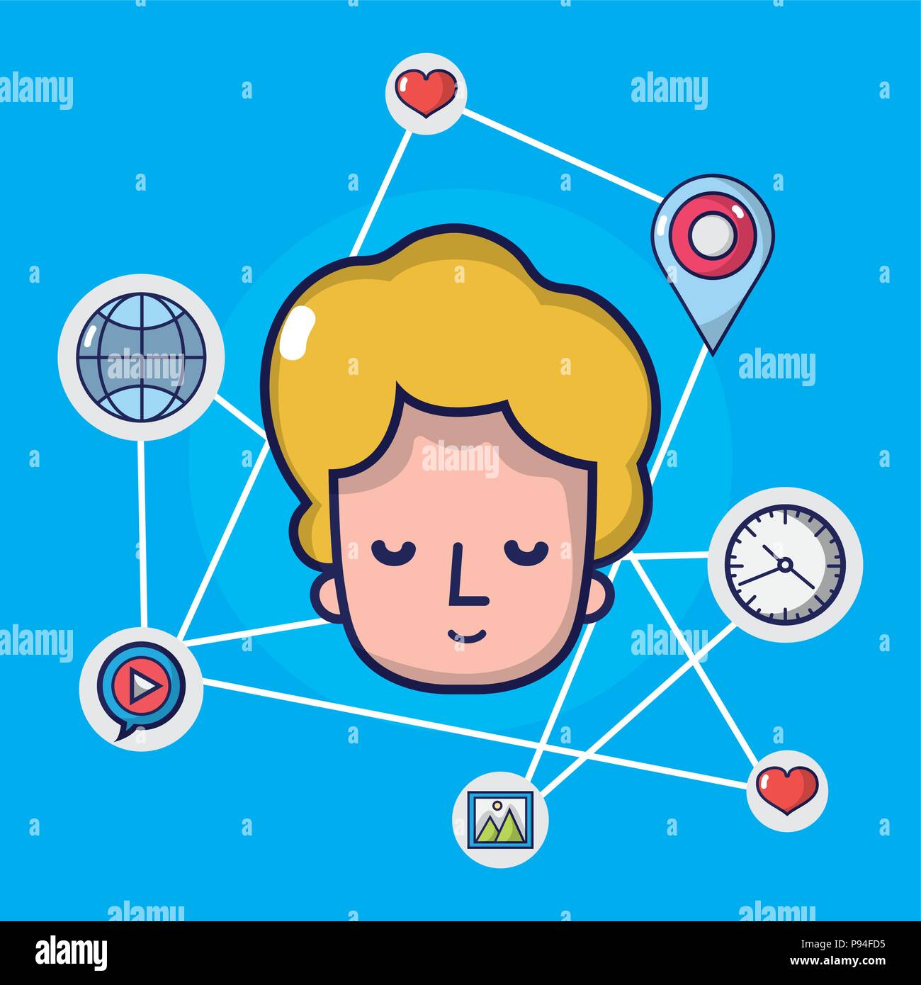 Social media symbols Stock Vector Image & Art - Alamy