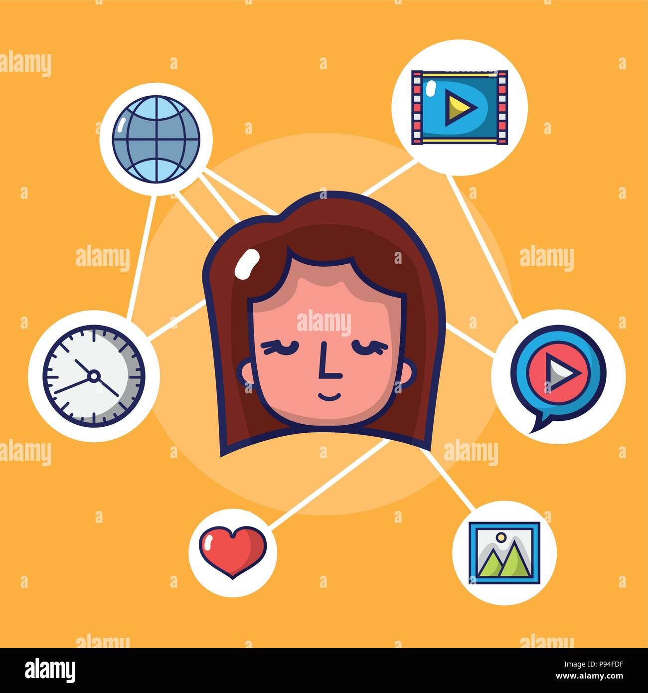 Social media symbols Stock Vector Image & Art - Alamy