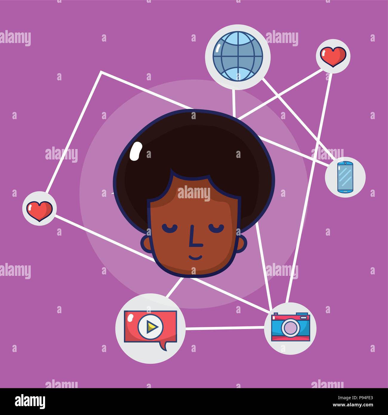 Social media symbols Stock Vector Image & Art - Alamy
