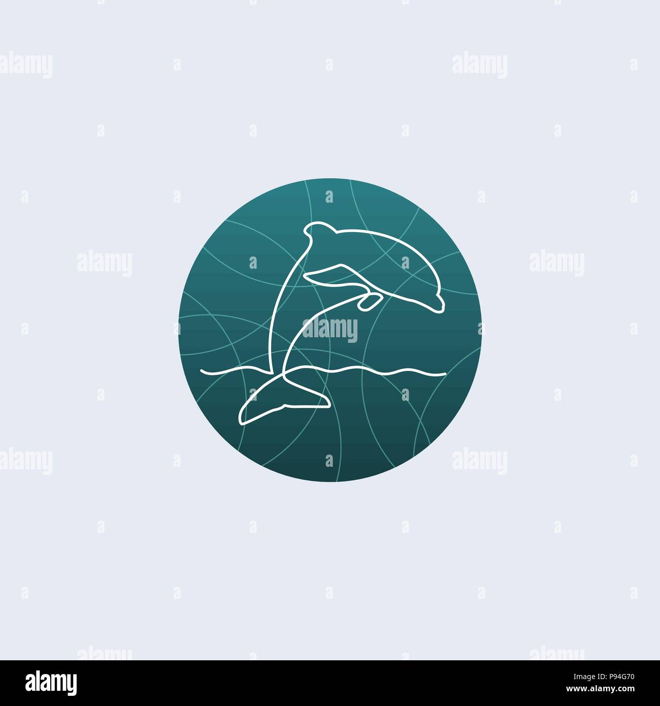 Dolphin logo hi-res stock photography and images - Alamy