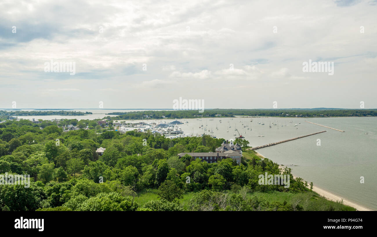aerial image of Sag Harbor, NY Stock Photo - Alamy