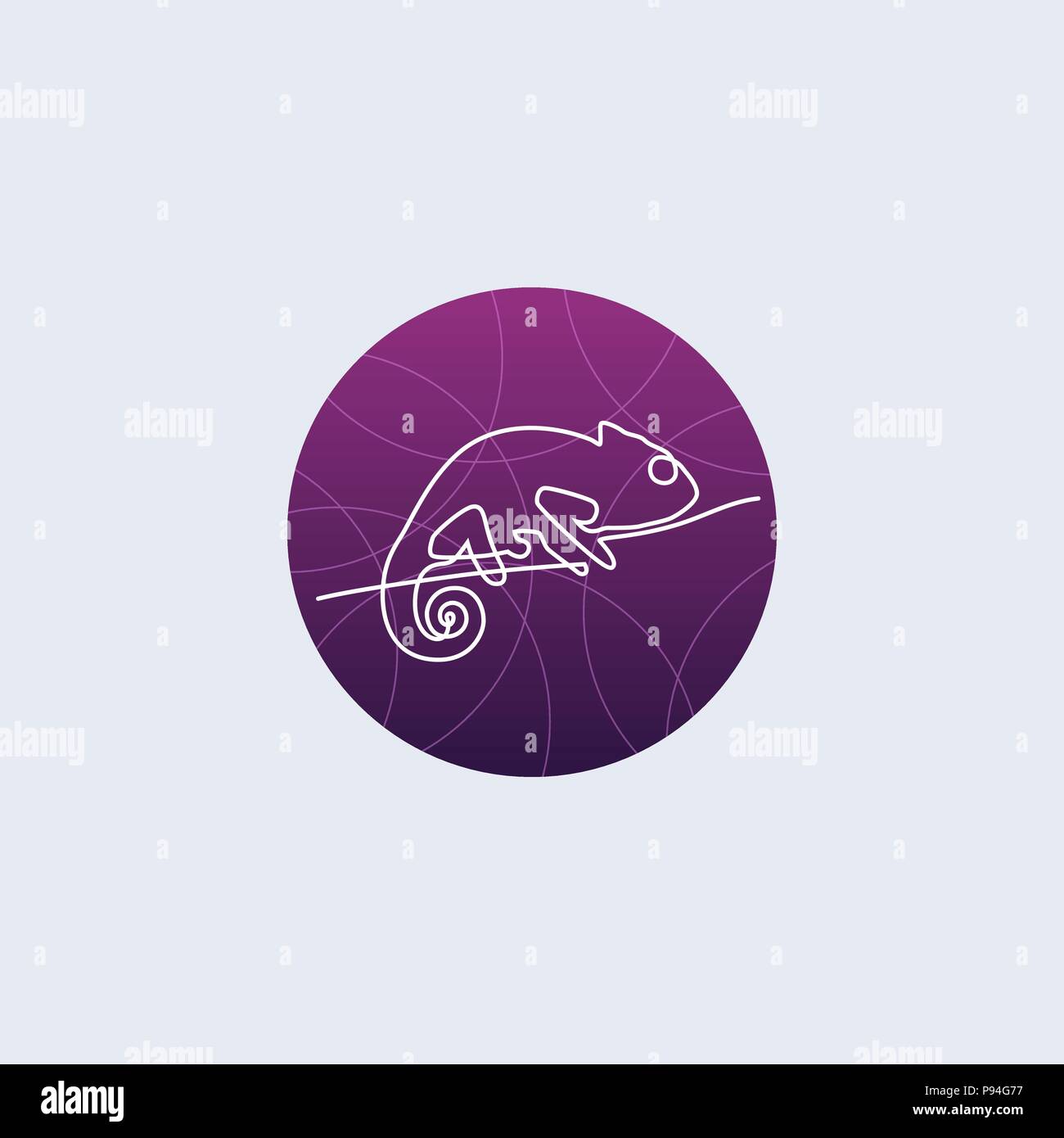 One line chameleon logo Stock Vector Image & Art - Alamy