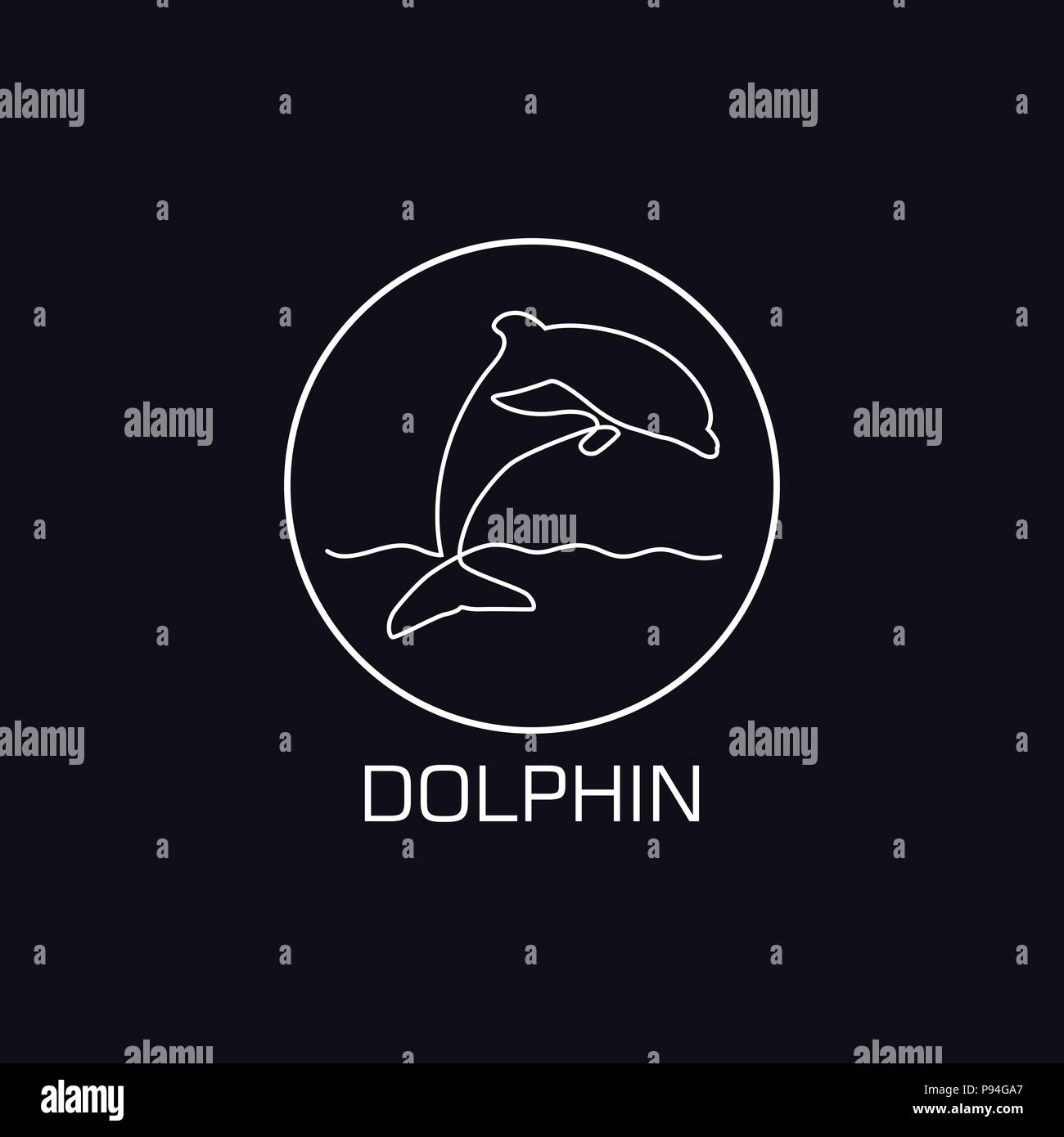 Dolphin logo hi-res stock photography and images - Alamy