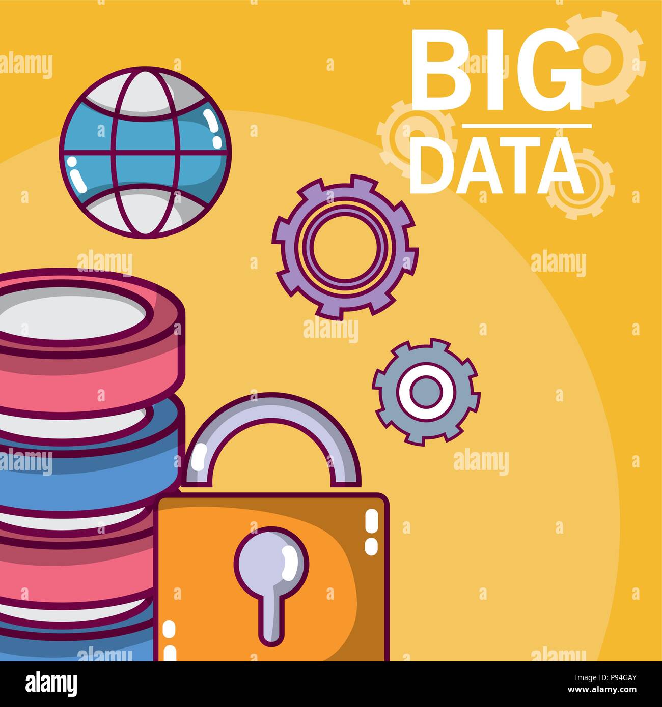 Big data technology concept Stock Vector Image & Art - Alamy