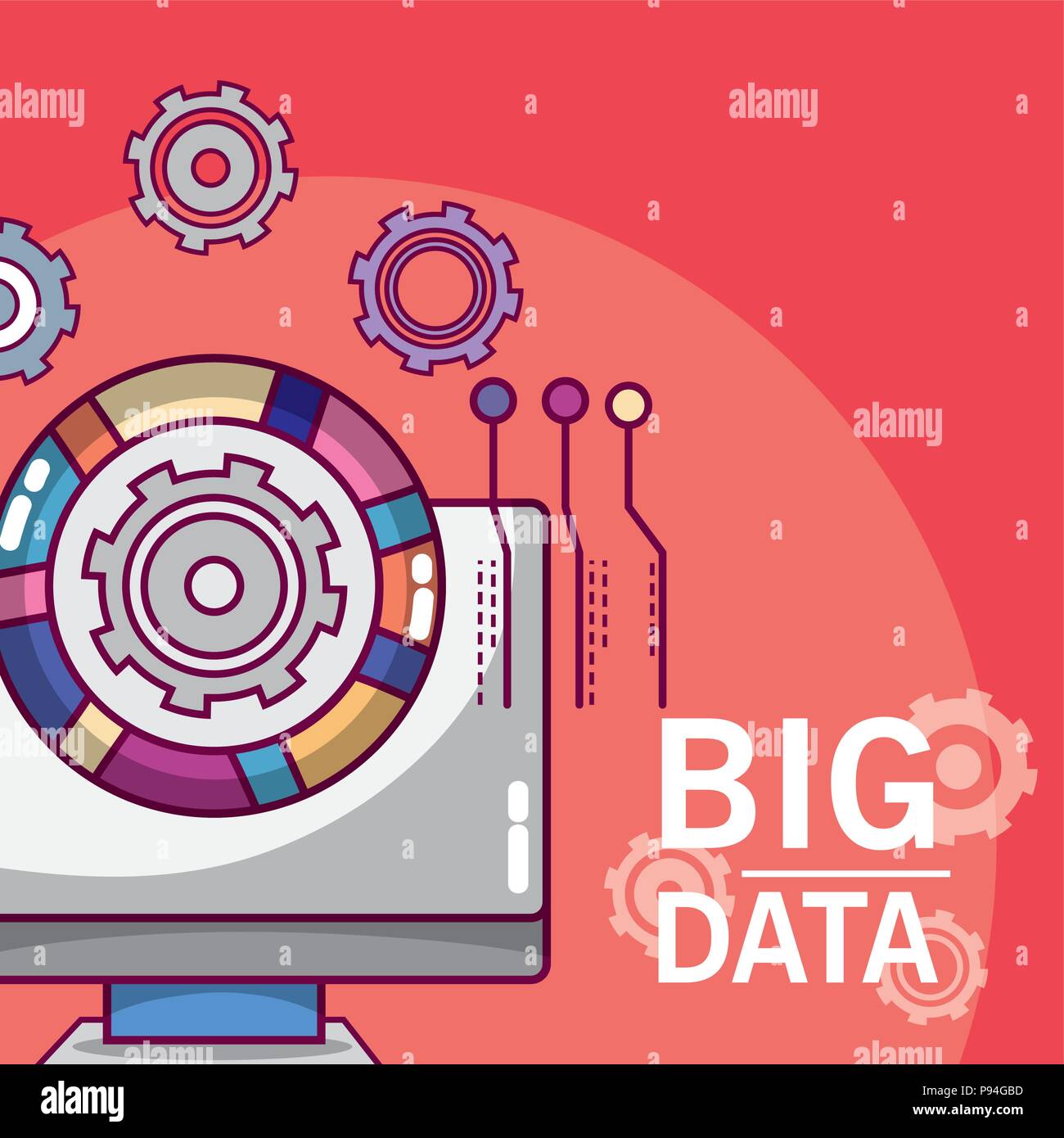 Big data technology concept Stock Vector Image & Art - Alamy