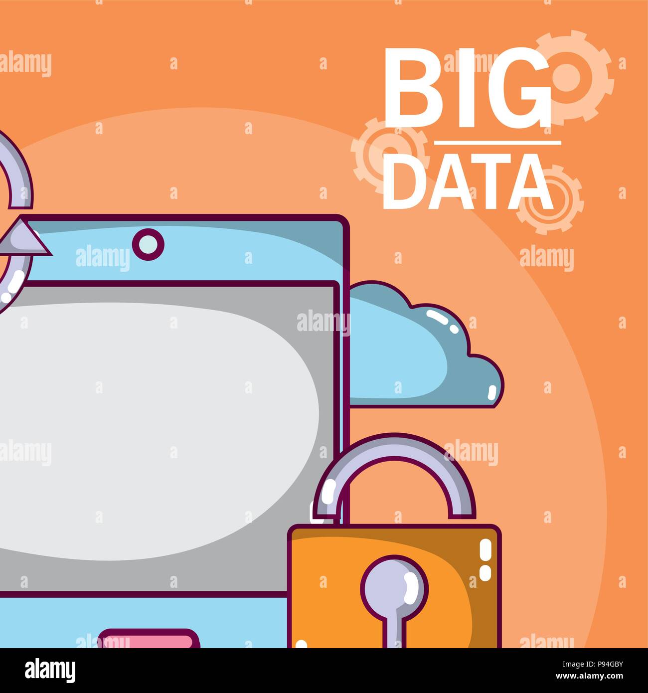 Big data technology concept Stock Vector Image & Art - Alamy