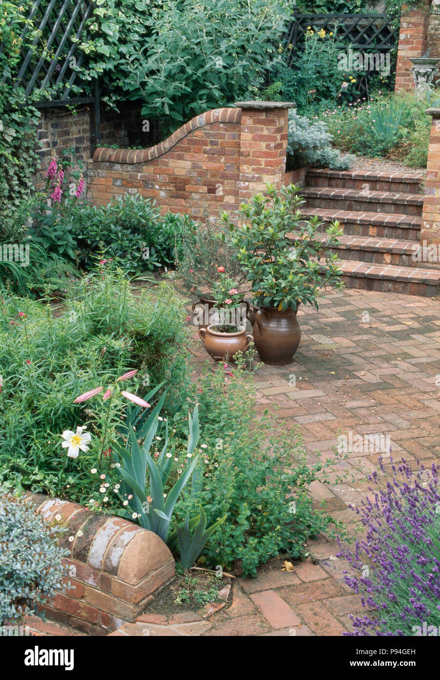 Herringbone Brick Steps
