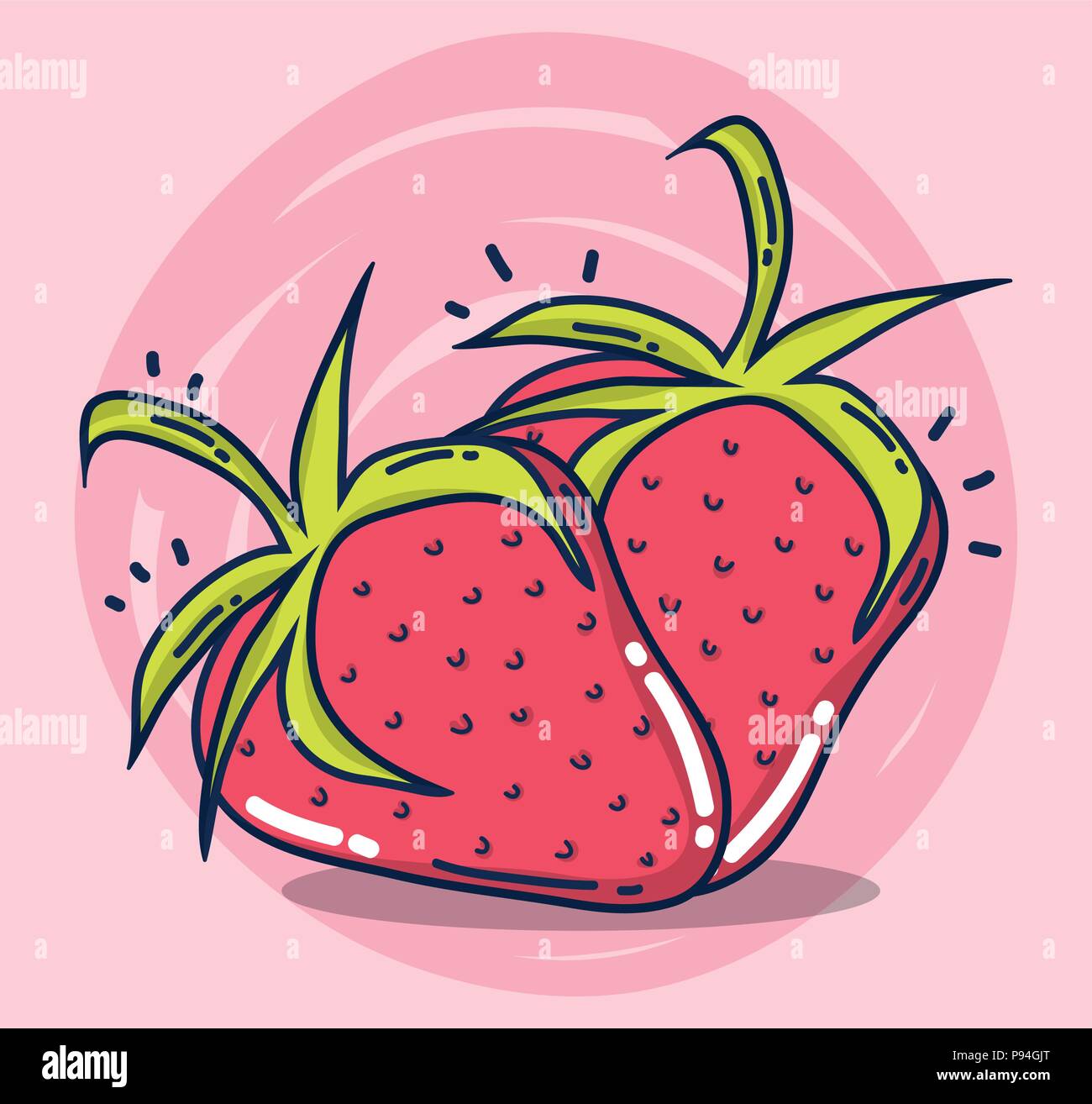 Strawberries fruit cartoon Stock Vector Image & Art - Alamy