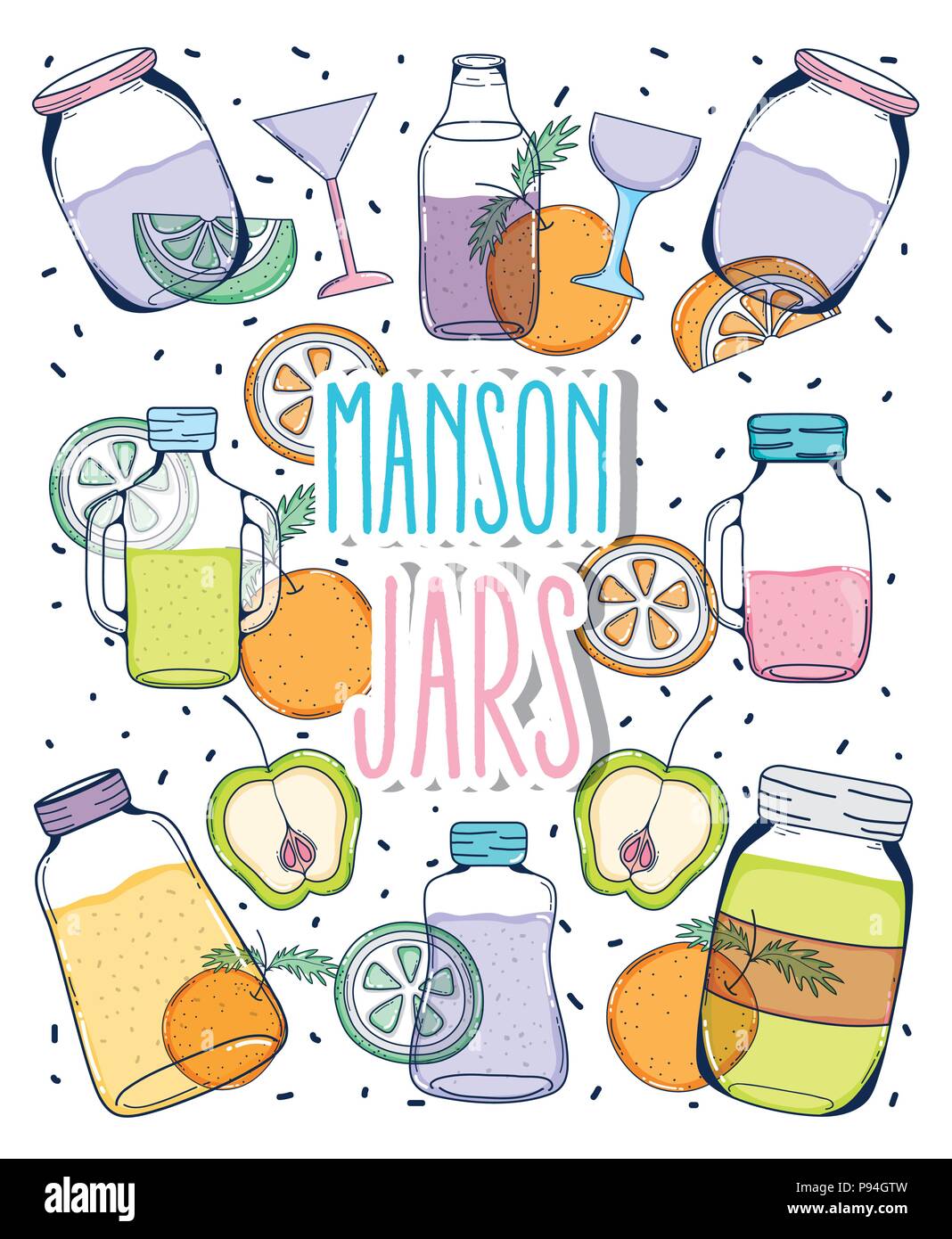 Mason jars drawing Stock Vector Image & Art - Alamy