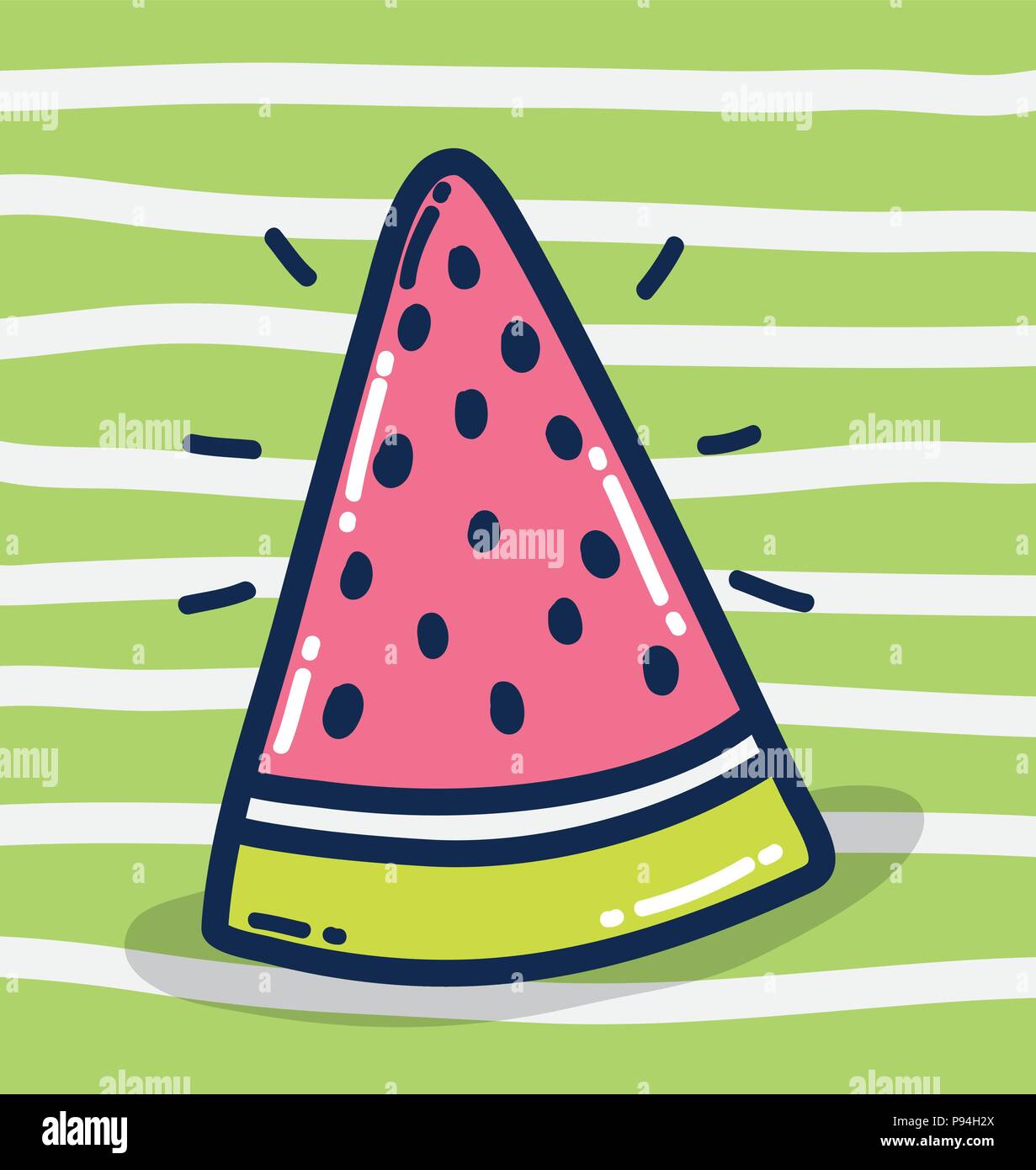Cute watermelon slice Stock Vector Image & Art - Alamy