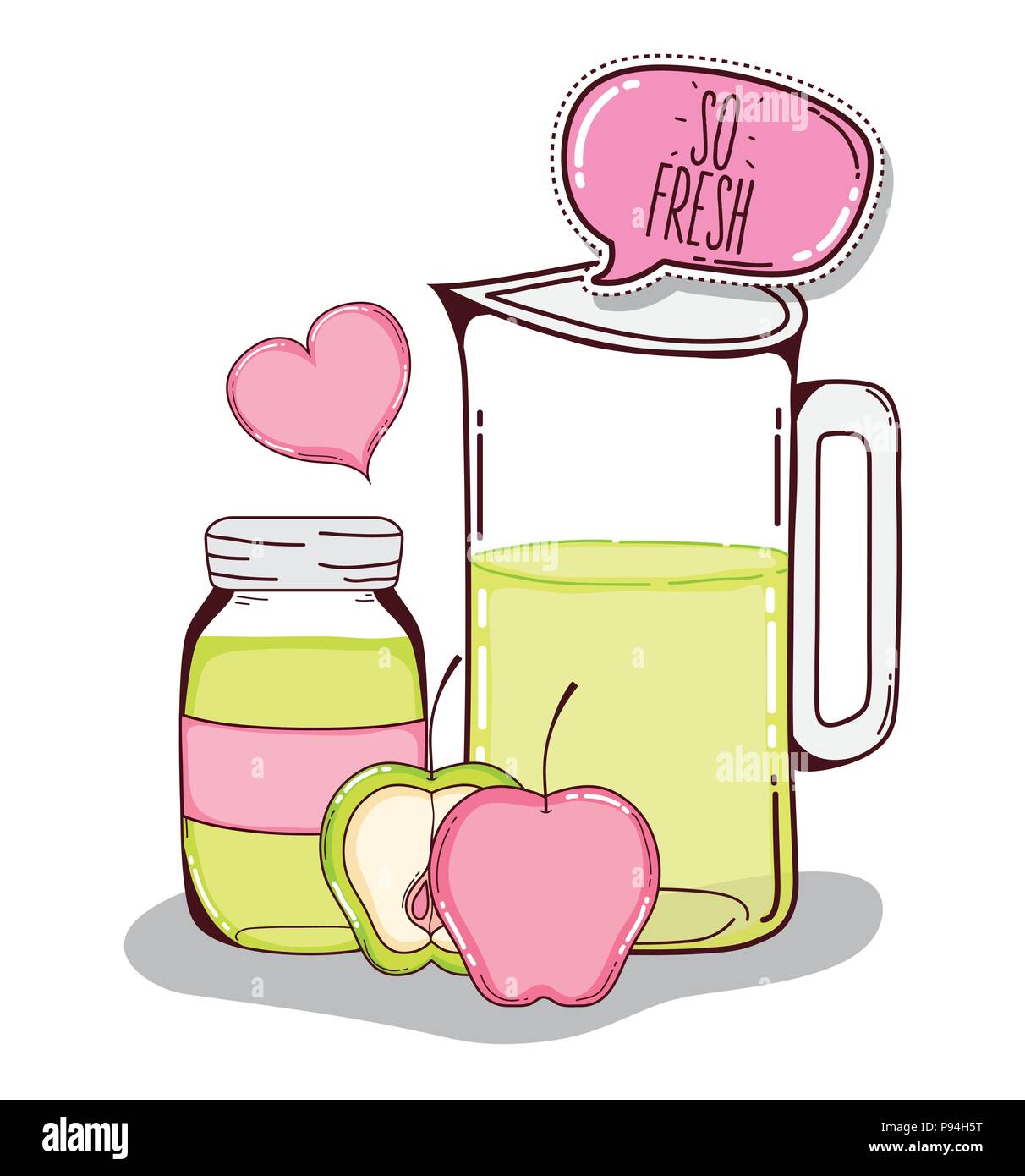 Detox juice cartoon Stock Vector Image & Art - Alamy