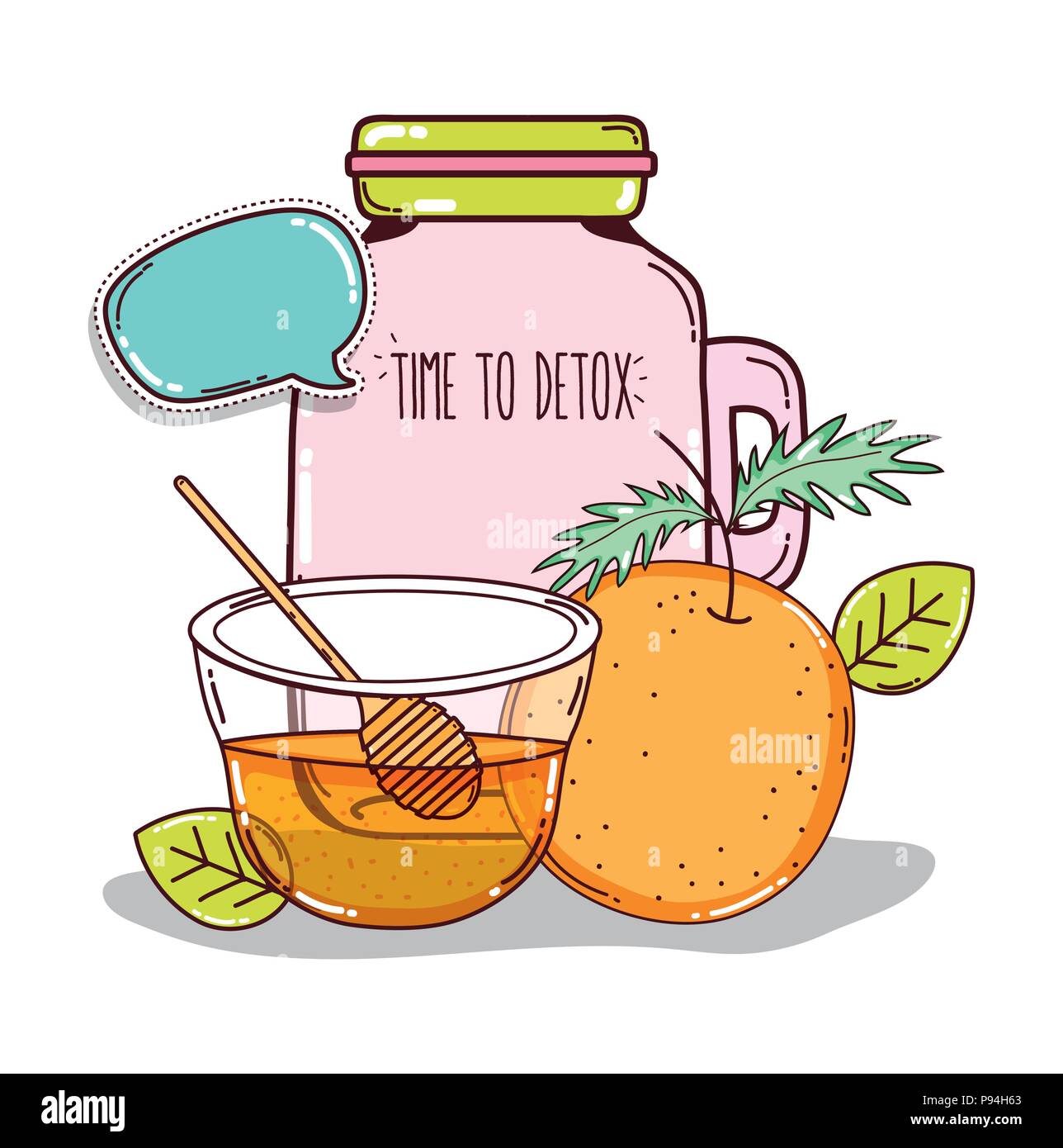 Detox juice cartoon Stock Vector Image & Art - Alamy