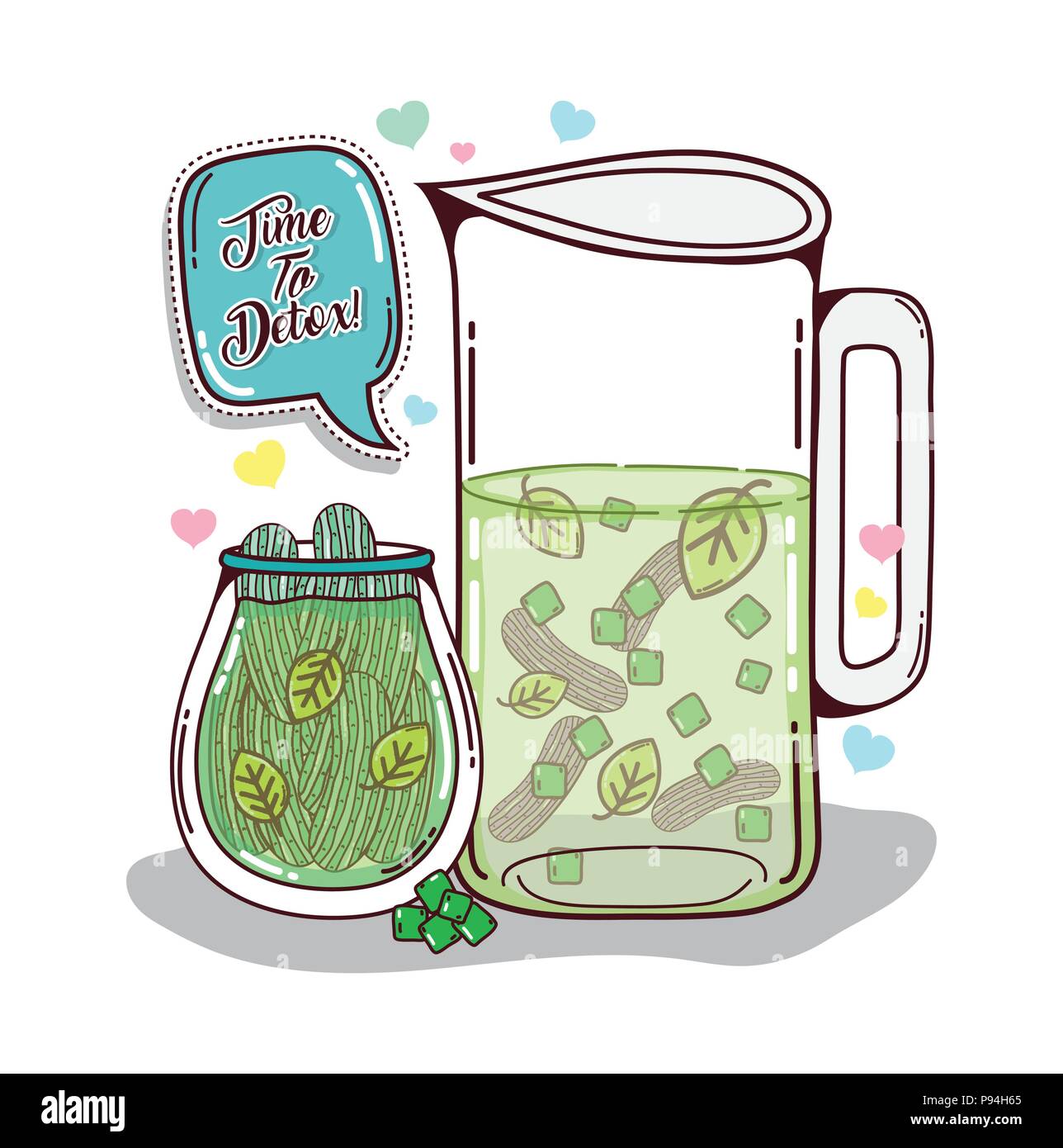 Detox juice cartoon Stock Vector Image & Art - Alamy