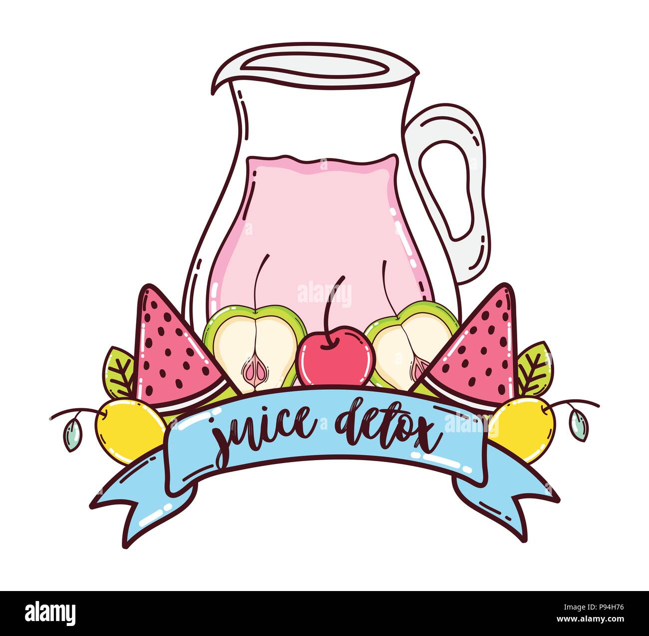 Detox juice cartoon Stock Vector Image & Art - Alamy