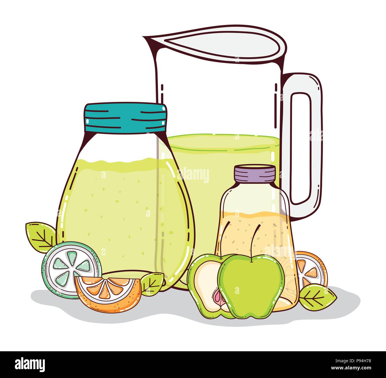 Detox juice cartoon Stock Vector Image & Art - Alamy