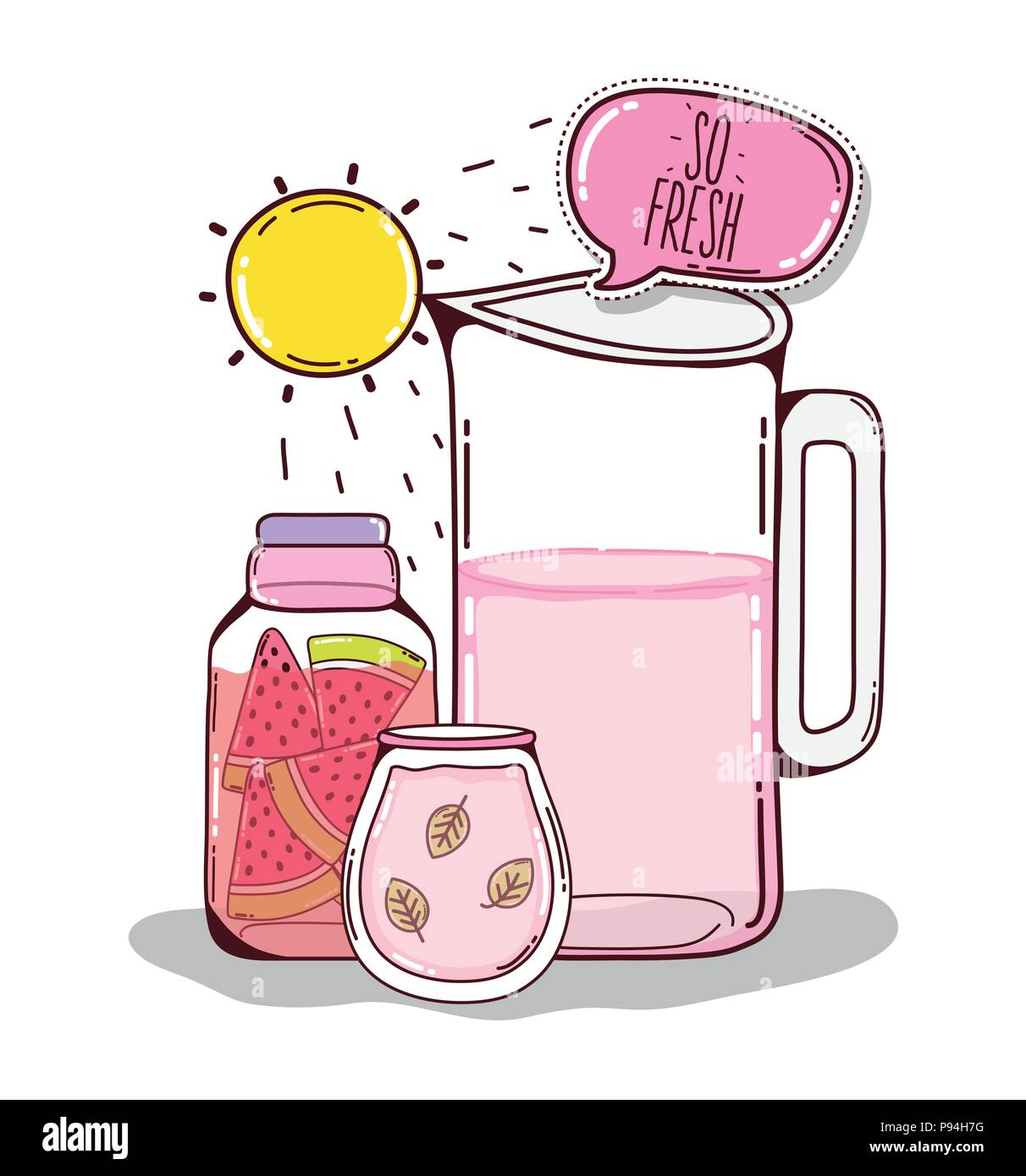 Detox juice cartoon Stock Vector Image & Art - Alamy