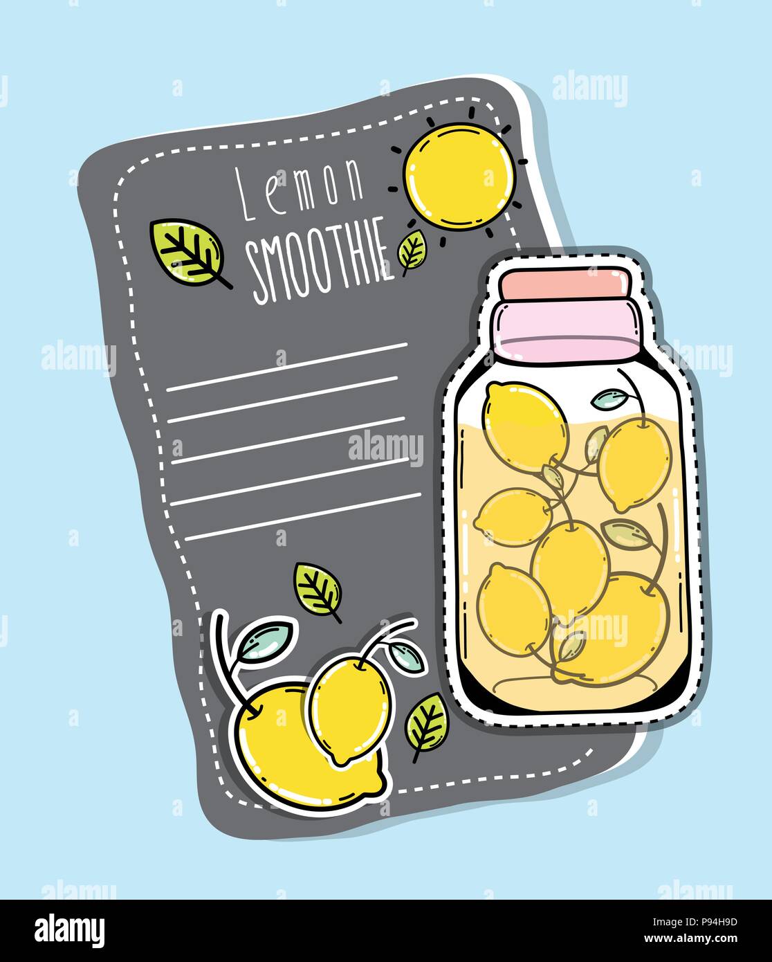 Lemon smoothie juice Stock Vector Image & Art - Alamy