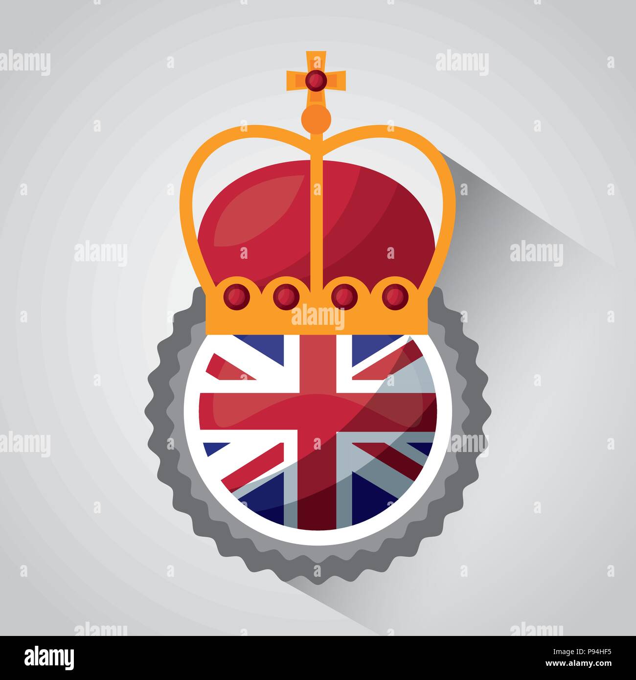 united kingdom shadow crown queen sticker london flag vector ...