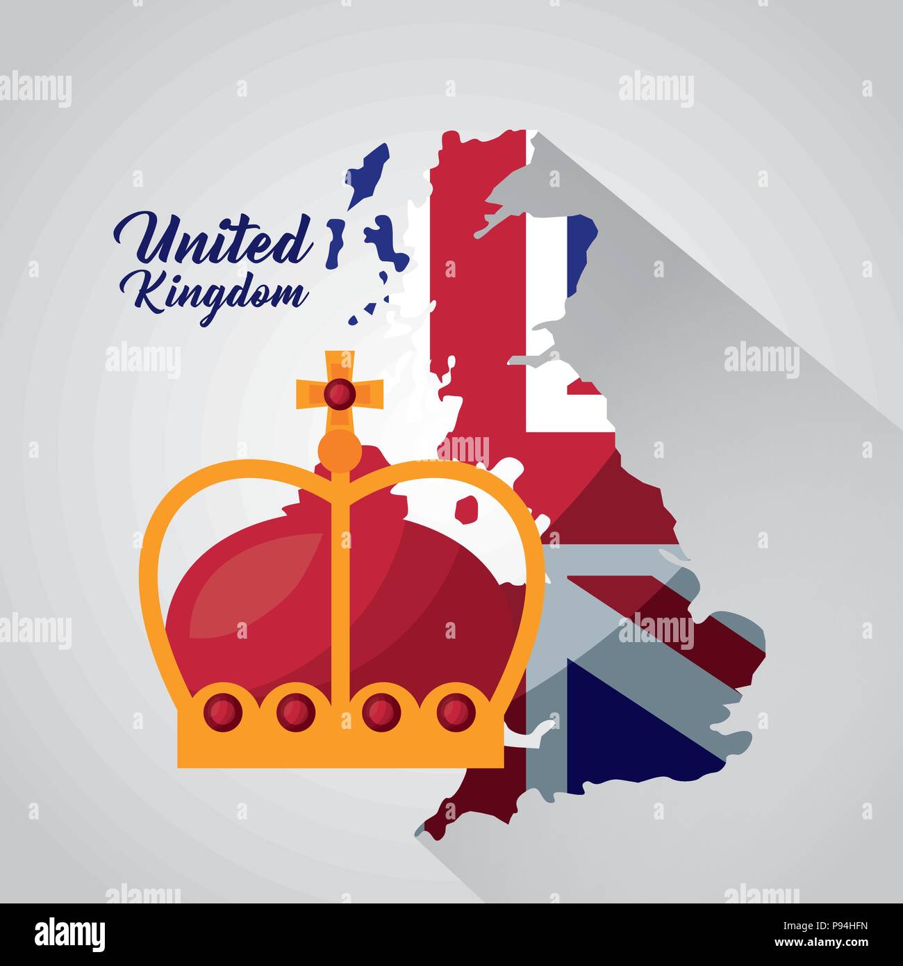 united kingdom grunge london map crown queen vector illustration Stock ...