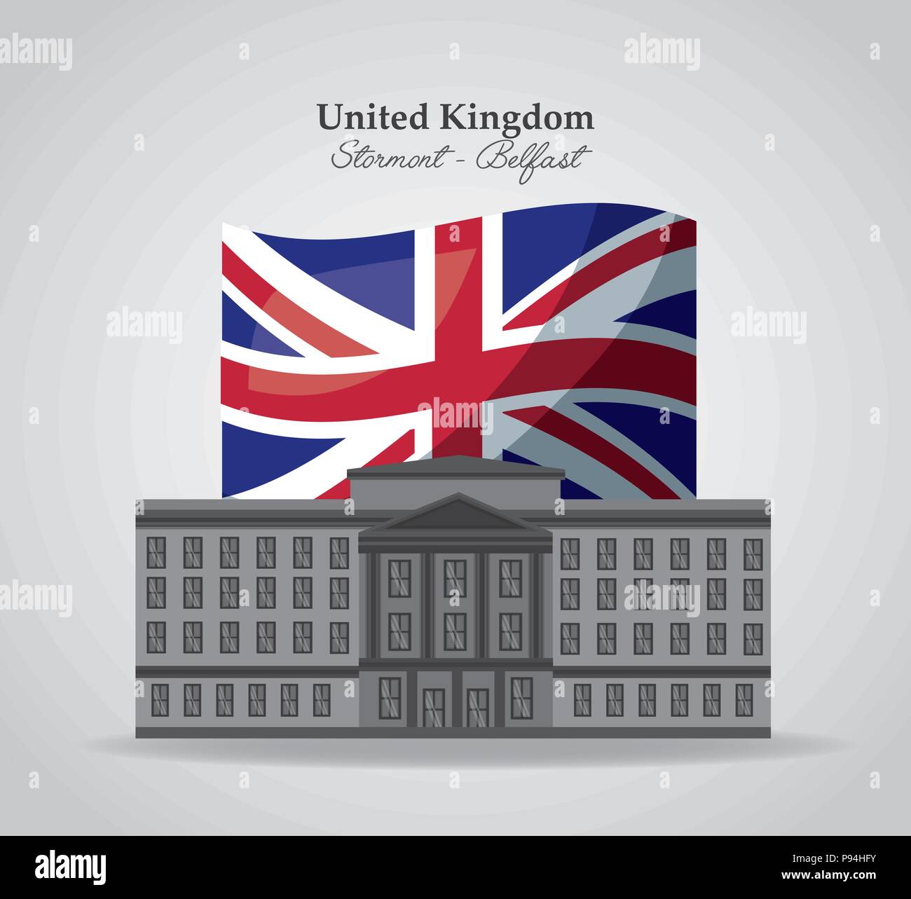 united kingdom flag stormont belgast vector illustration Stock Vector ...