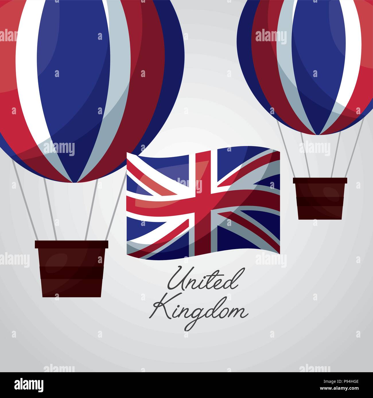 united kingdom flag hoy air balloon london vector illustration Stock ...