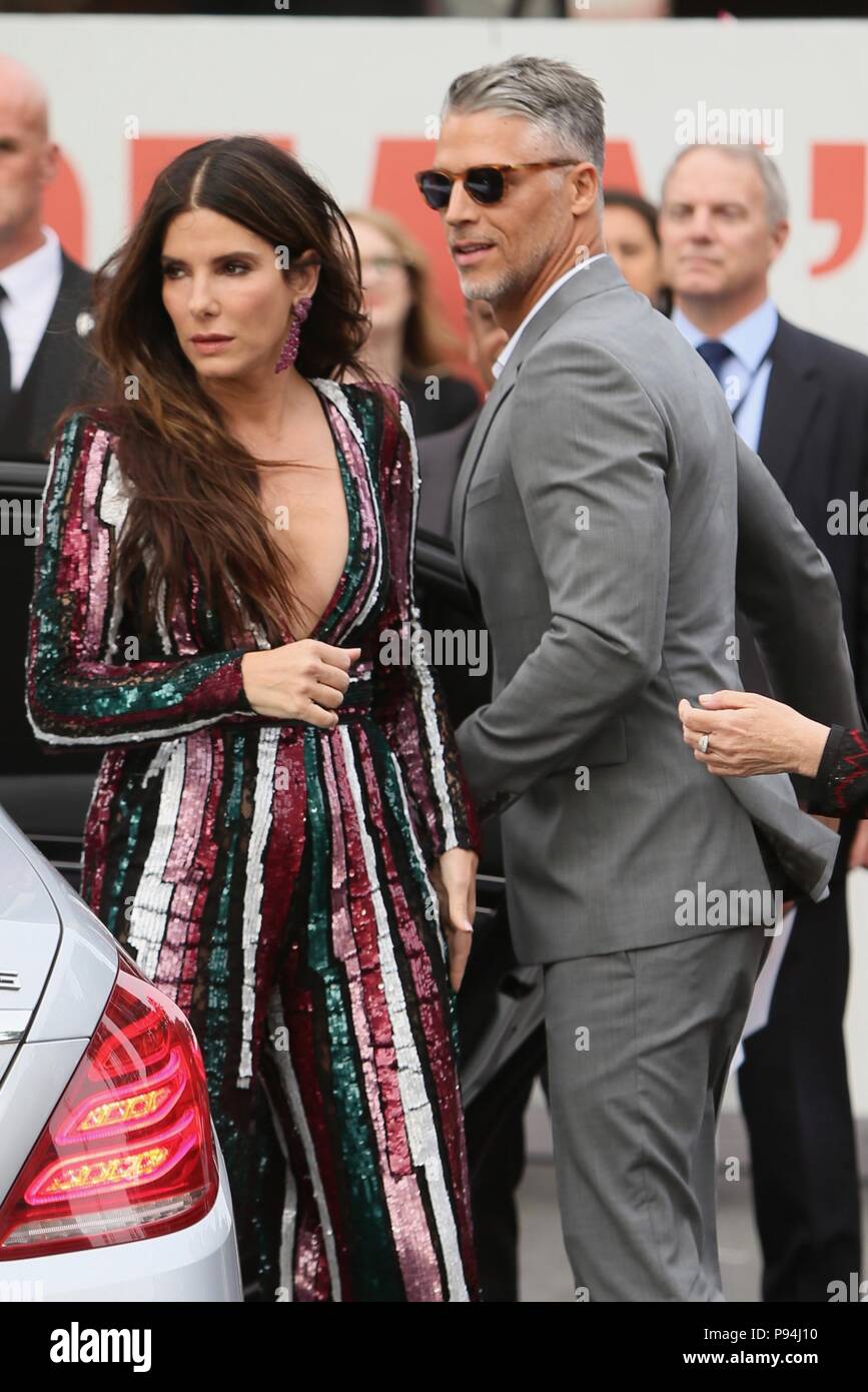 Sandra Bullock seen arriving at the London Premiere of Oceans 8 with ...