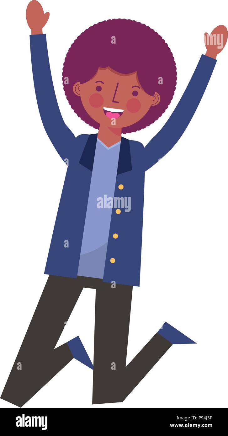 black man avatar character vector illustration design Stock Vector ...