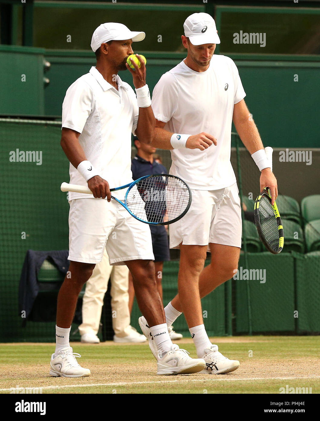 Raven Klaasen and Michael Venus during the Gentlemen's doubles final on ...