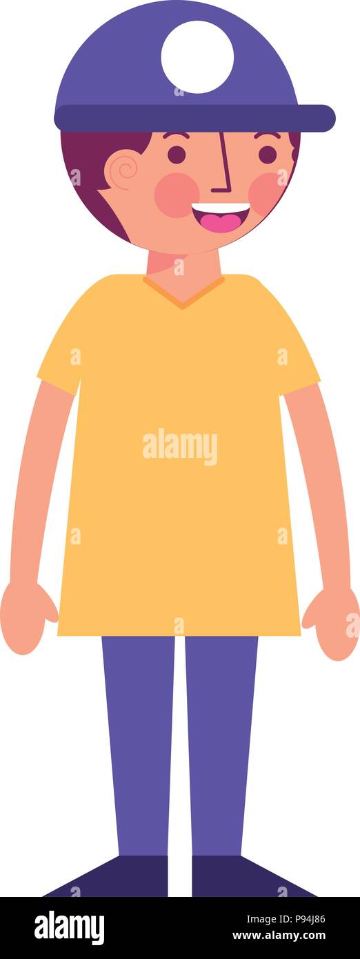 little boy with cap avatar character vector illustration design Stock ...