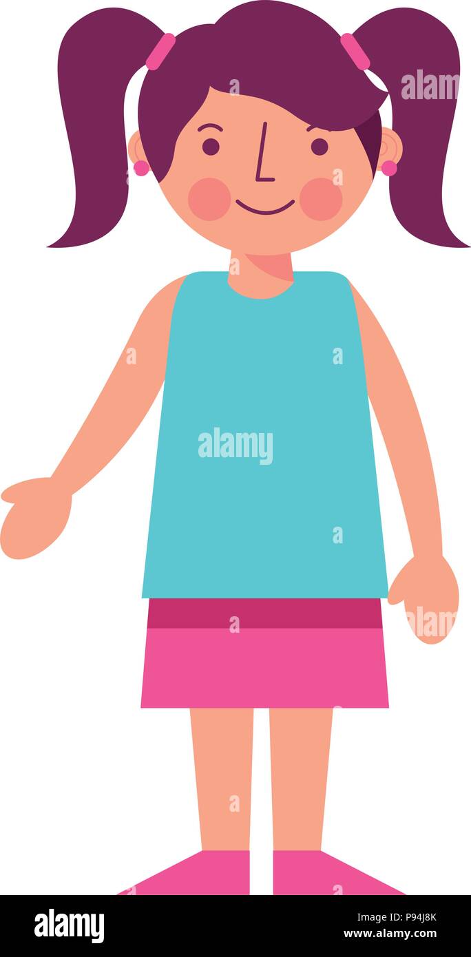 little girl avatar character vector illustration design Stock Vector ...