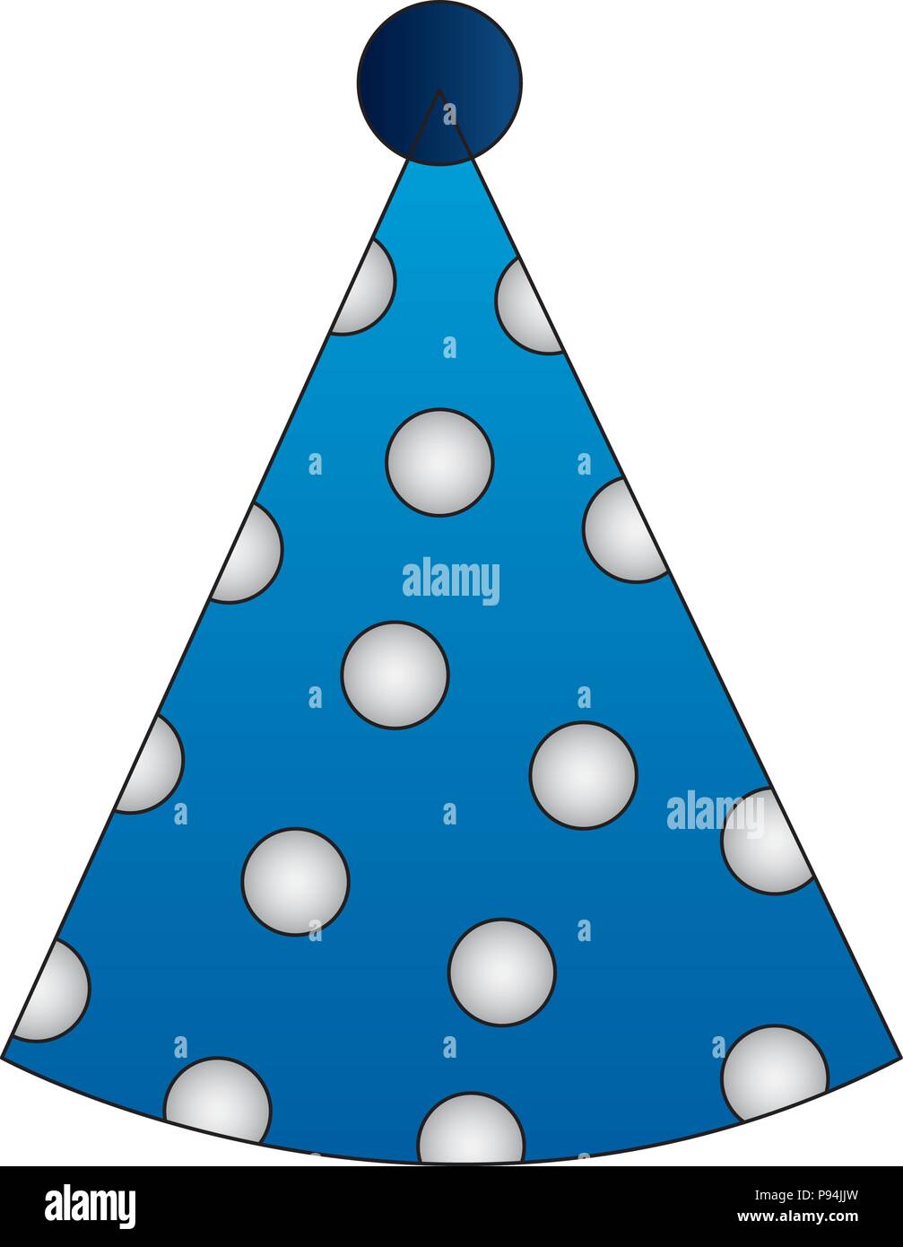 dotted party hat accessory birthday vector illustration Stock Vector ...