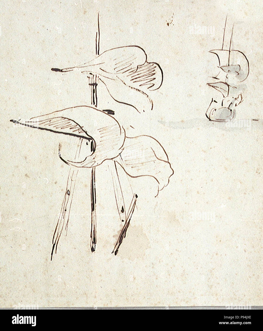 A fore topsail and a course with sheets let fly Stock Photo - Alamy