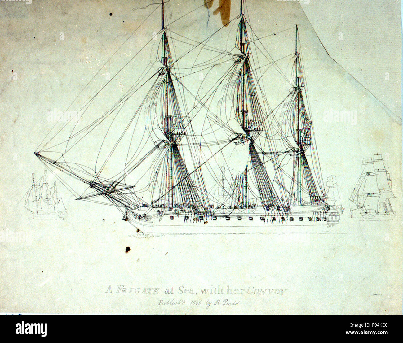 A frigate at sea, with her convoy Stock Photo - Alamy