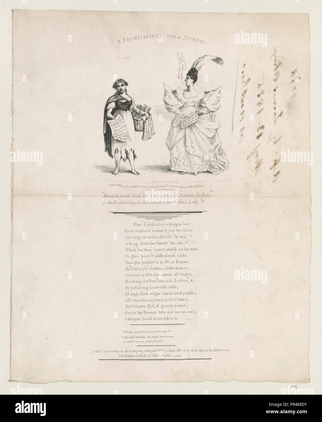 A frontispiece for a journal Stock Photo - Alamy