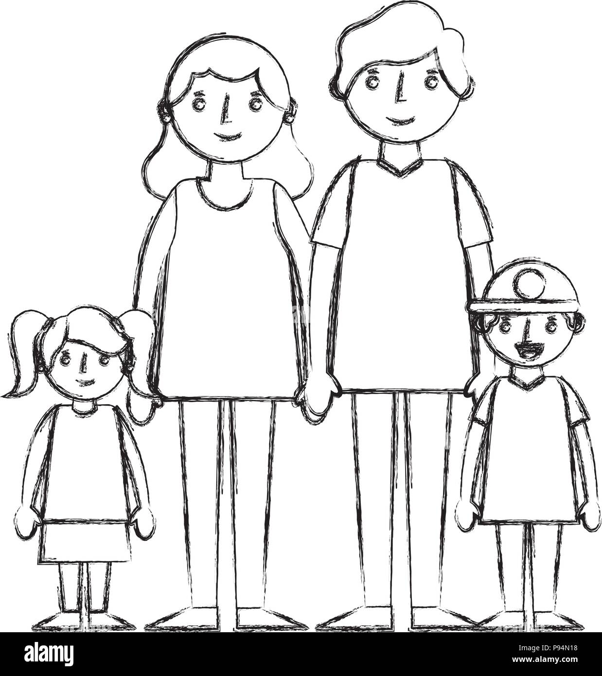 happy family avatars characters Stock Vector Image & Art - Alamy