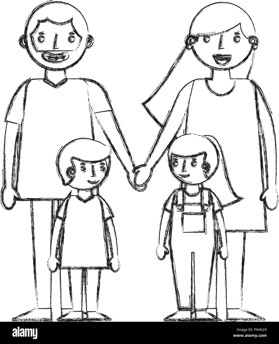 happy family avatars characters Stock Vector Image & Art - Alamy