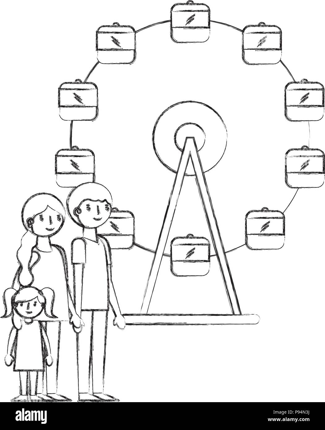 Family fairground Cut Out Stock Images & Pictures - Alamy