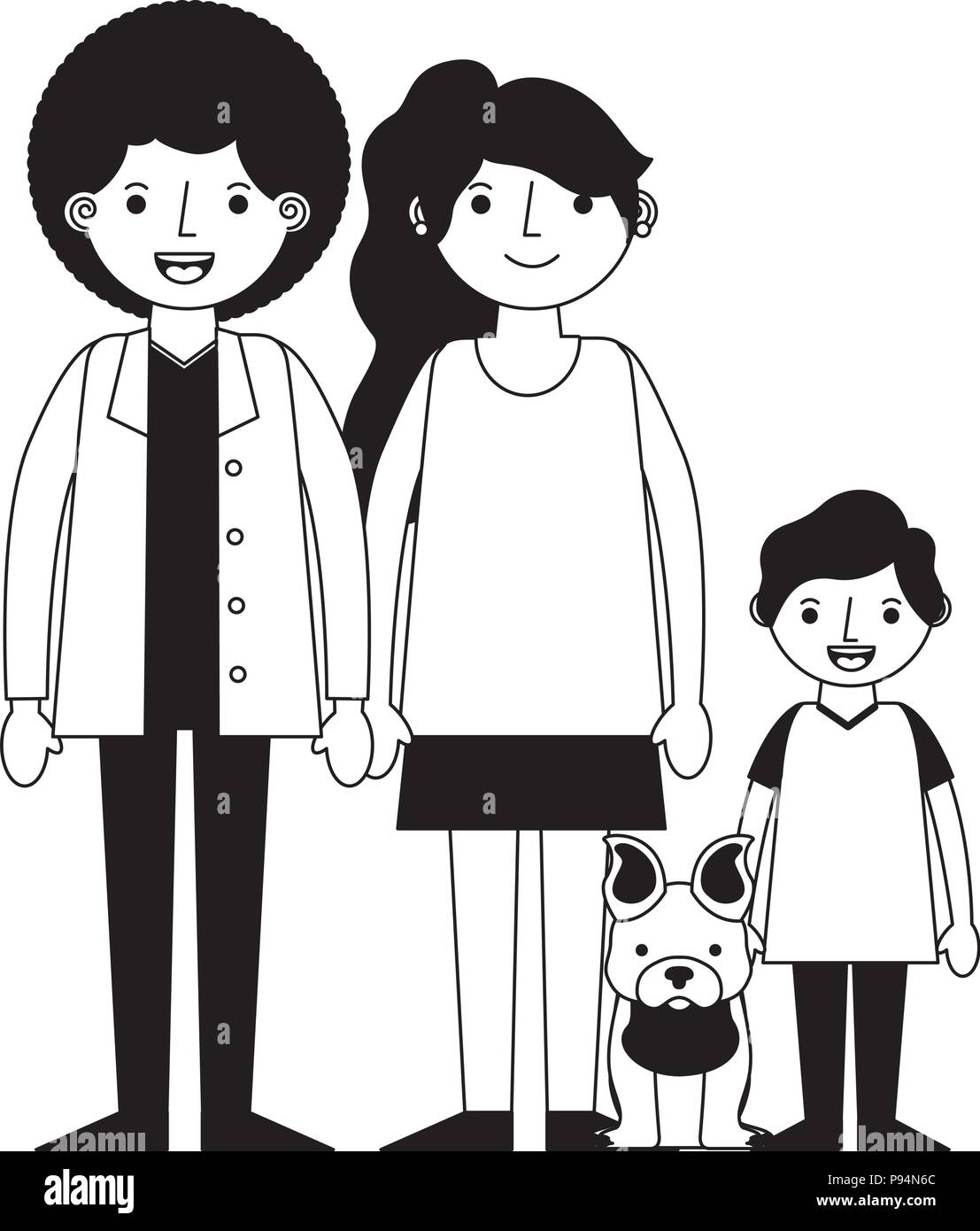 Mom and puppy Stock Vector Images - Alamy