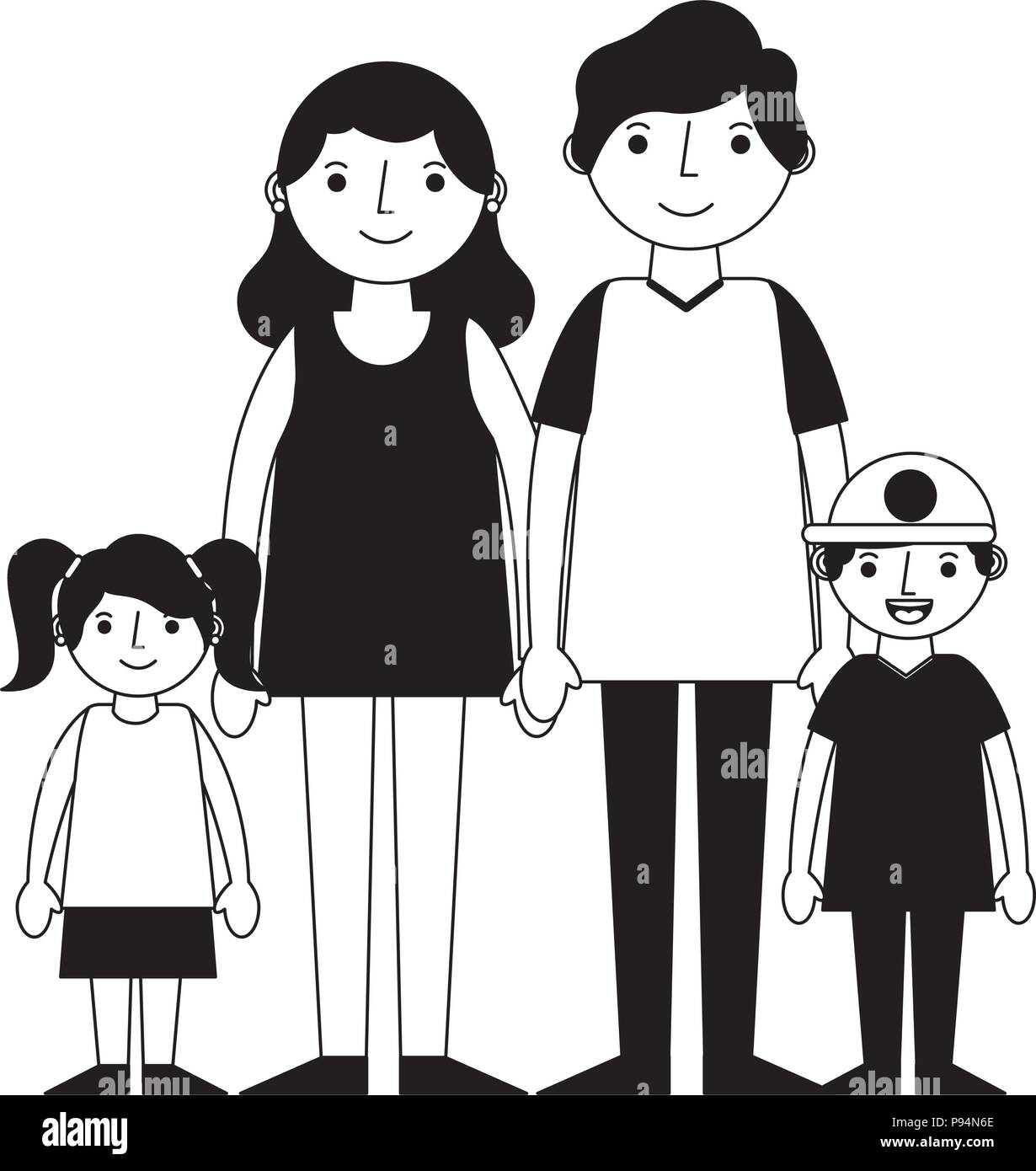 happy family avatars characters Stock Vector Image & Art - Alamy