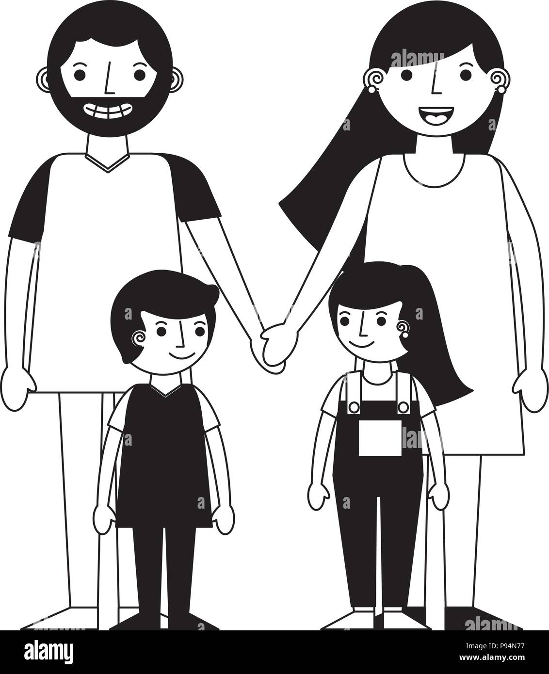 happy family avatars characters Stock Vector Image & Art - Alamy