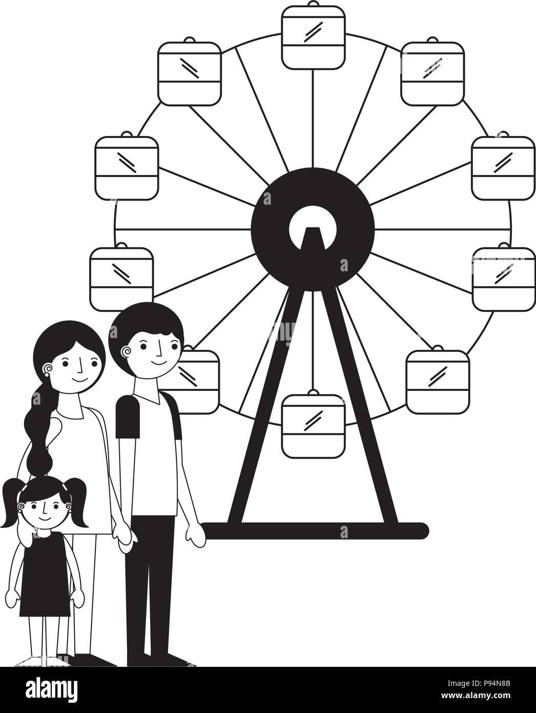 Fun wheel in park Cut Out Stock Images & Pictures - Alamy